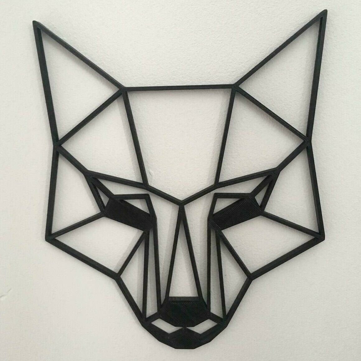 Geometric Fox Wall Art Hanging Decoration Origami Style Pick - Etsy UK