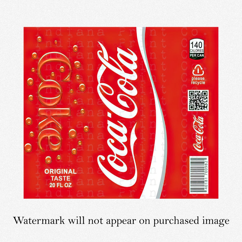 Coca-cola Can 20 Oz. Skinny Tumbler Wrap Seamless Sublimation | Etsy