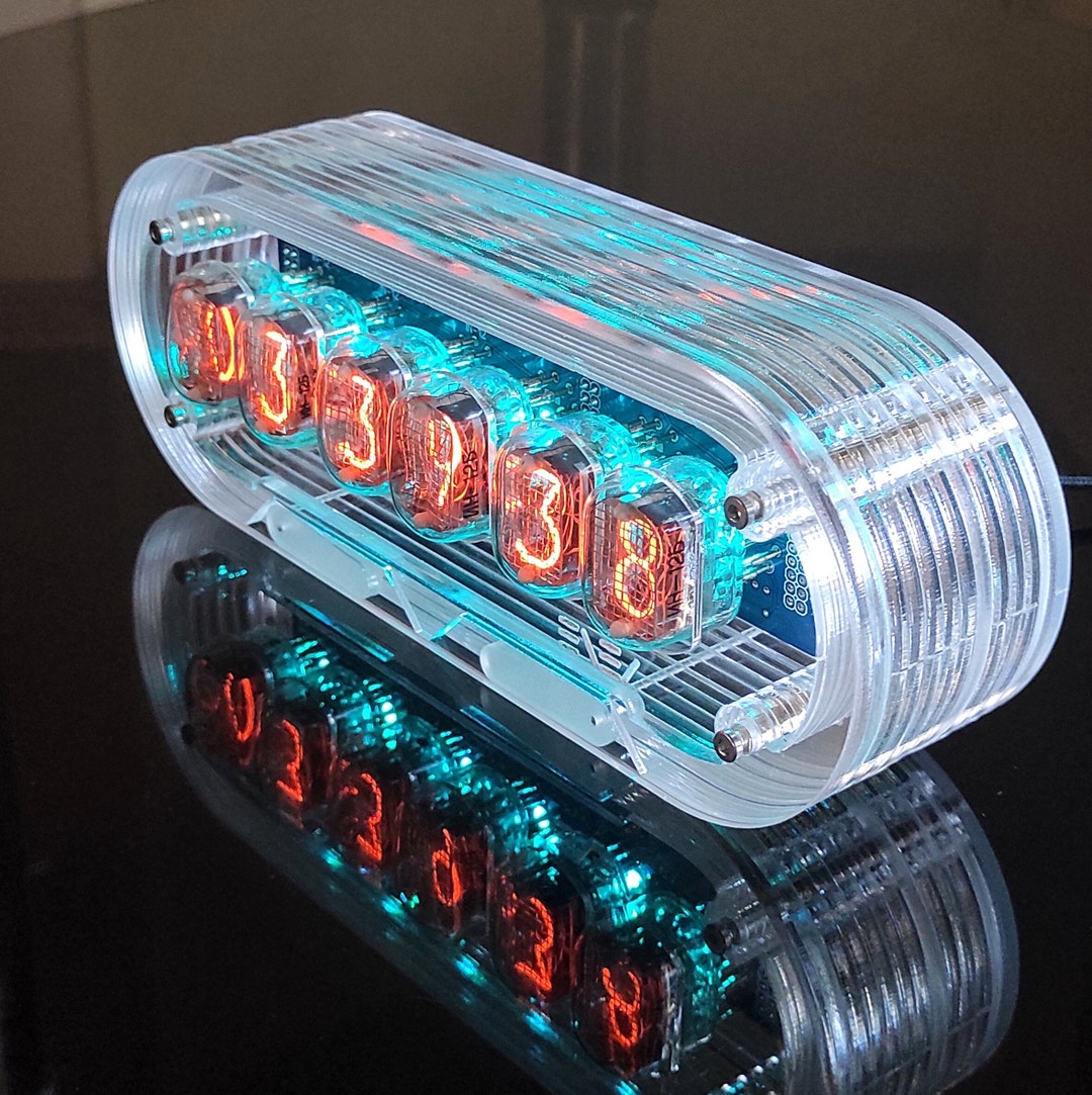Nixie Clock With IN-12 Tubes and Multicolor Backlight Best Gift Idea - Etsy