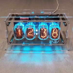 KIT Nixie Clock With IN-12 Tubes & Clear Enclosure * Easy Soldering and Assembling - Etsy