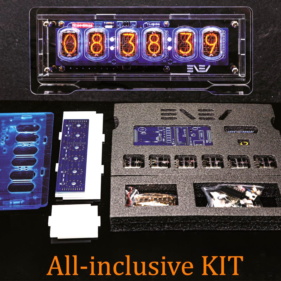 DIY Nixie Clock Kit: IN-12 Vintage Tubes, LED Backlight - Etsy Australia