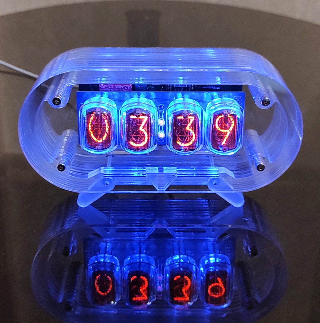 Nixie Tube Clock Vintage IN-12 Tubes & Colourful Backlight - Etsy