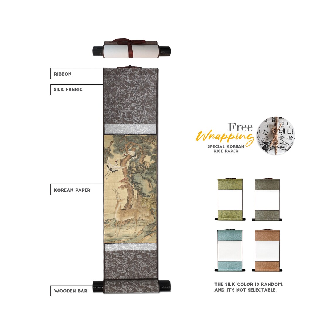 Korean Art Antique Korean Scroll Painting Korean Hanging | Etsy