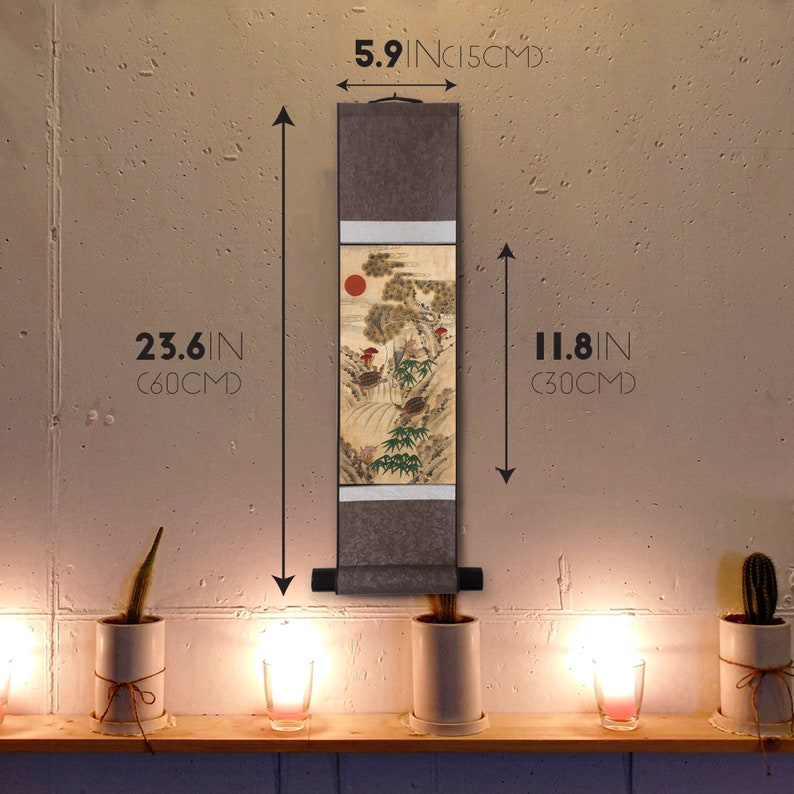 Korean Art, Antique Korean Scroll Painting, Wall Hanging Design, Korean ...