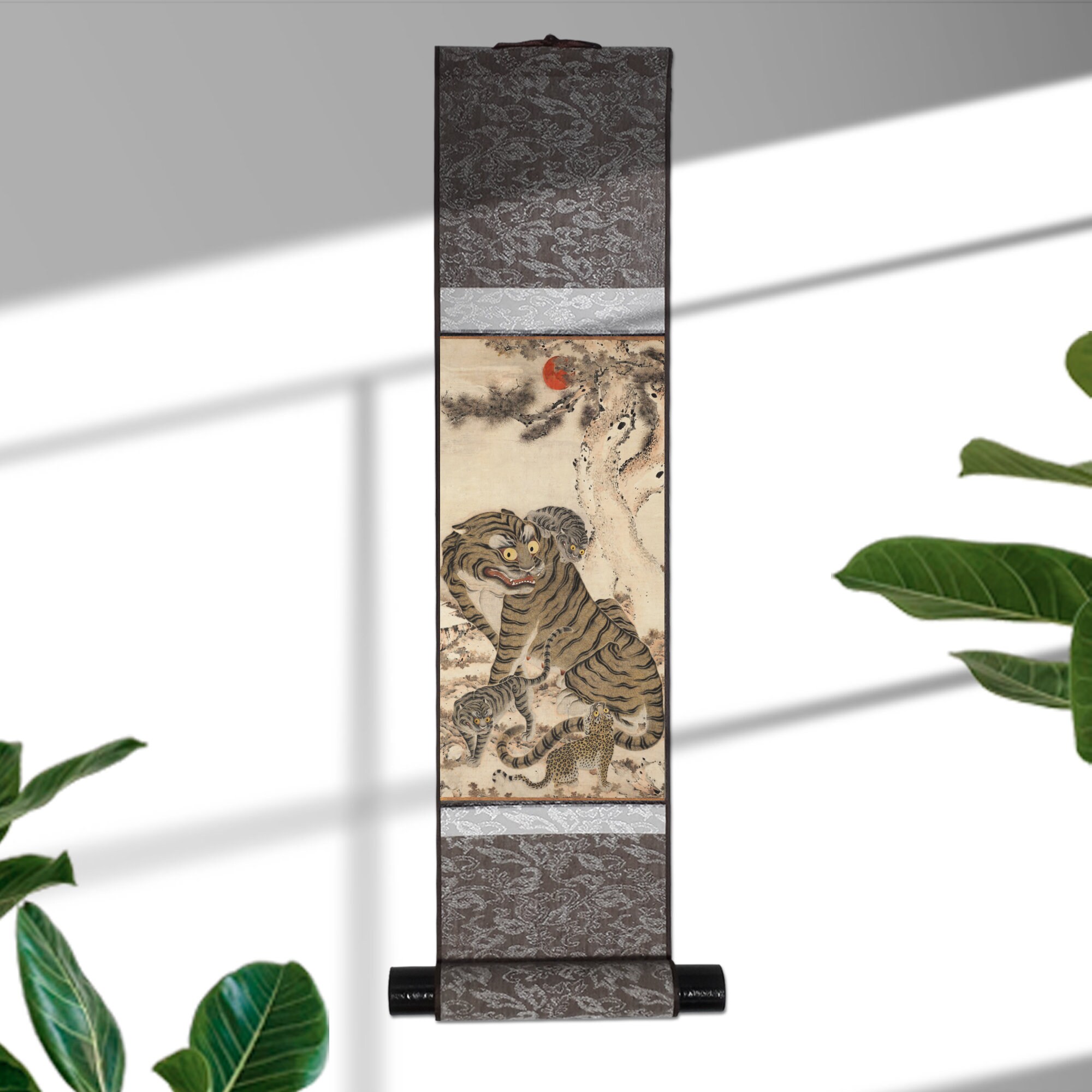 Korean Art Tiger Family Tiger Hanging Scrolls Tiger Wall Hanging Korean ...
