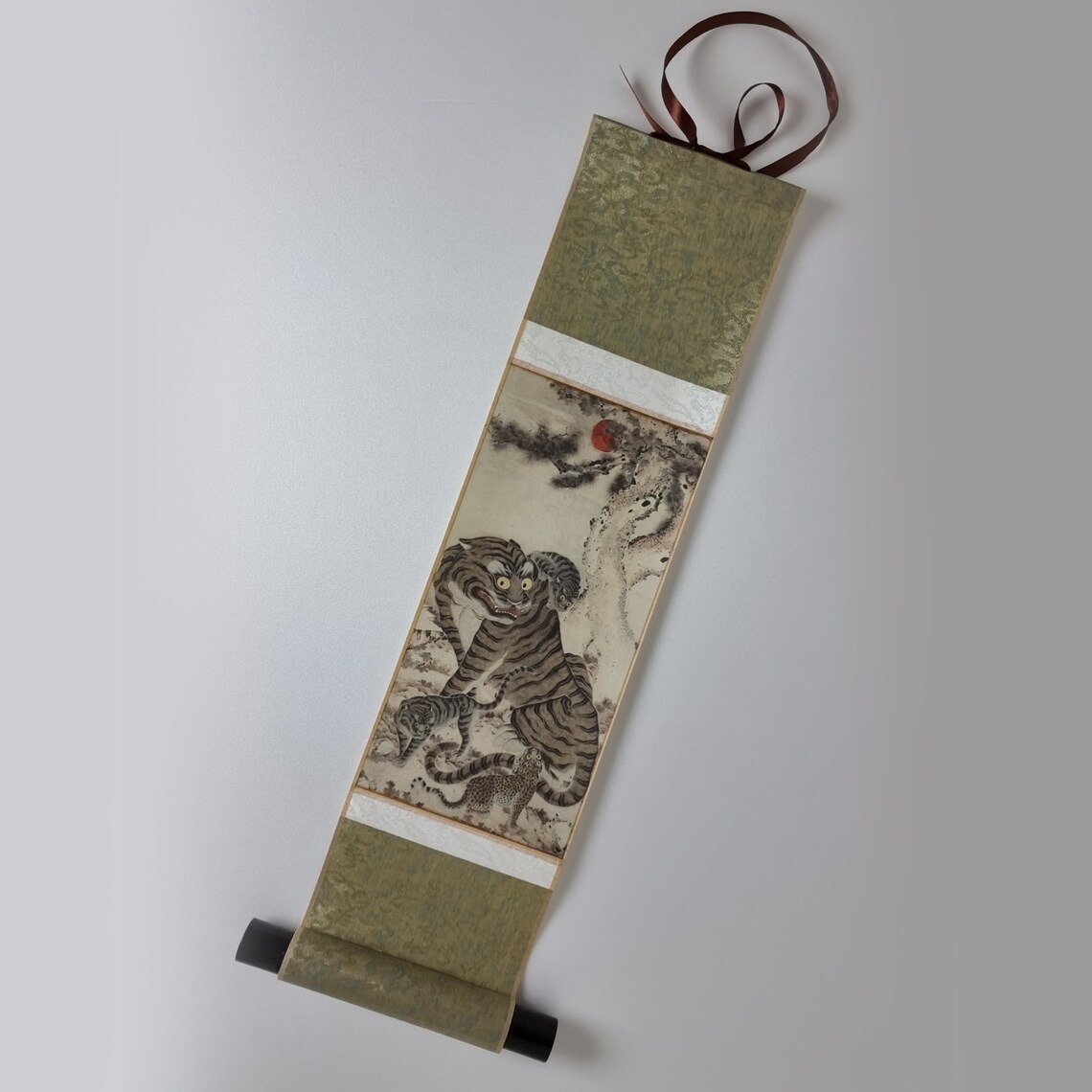 Korean Art Tiger Family Tiger Hanging Scrolls Tiger Wall - Etsy