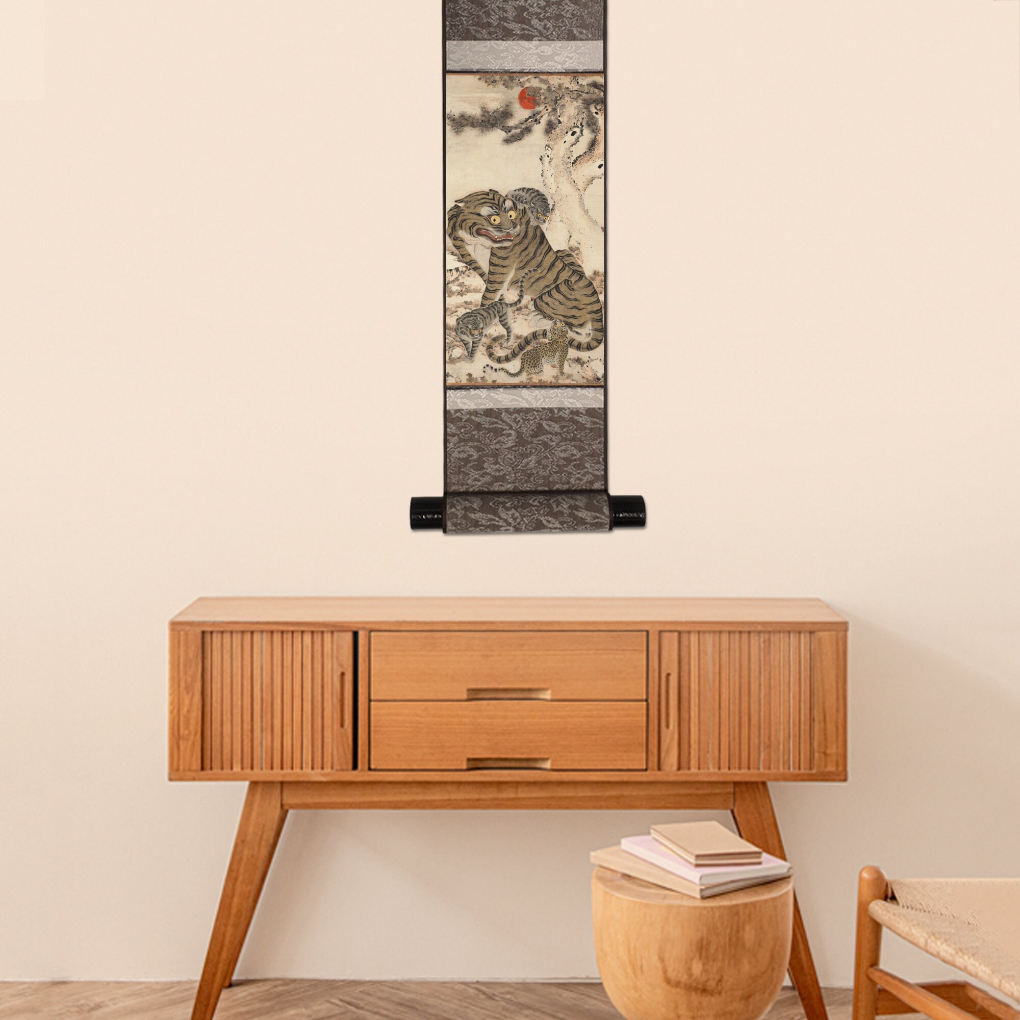 Korean Art Tiger Family Tiger Hanging Scrolls Tiger Wall Hanging Korean ...