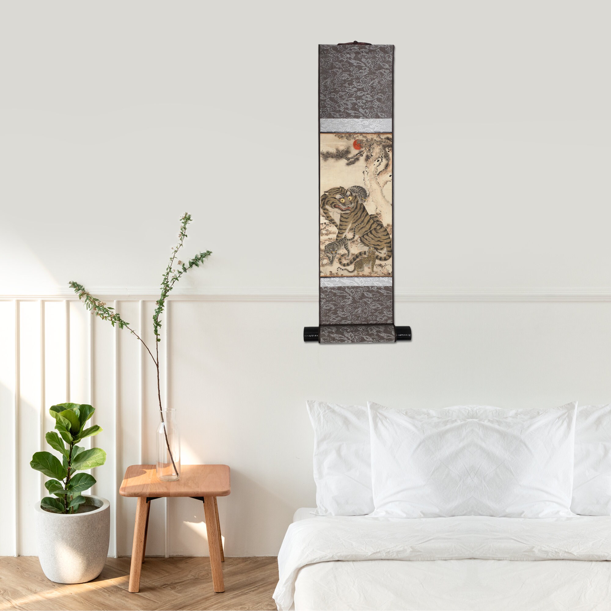 Korean Art Tiger Family Tiger Hanging Scrolls Tiger Wall Hanging Korean ...