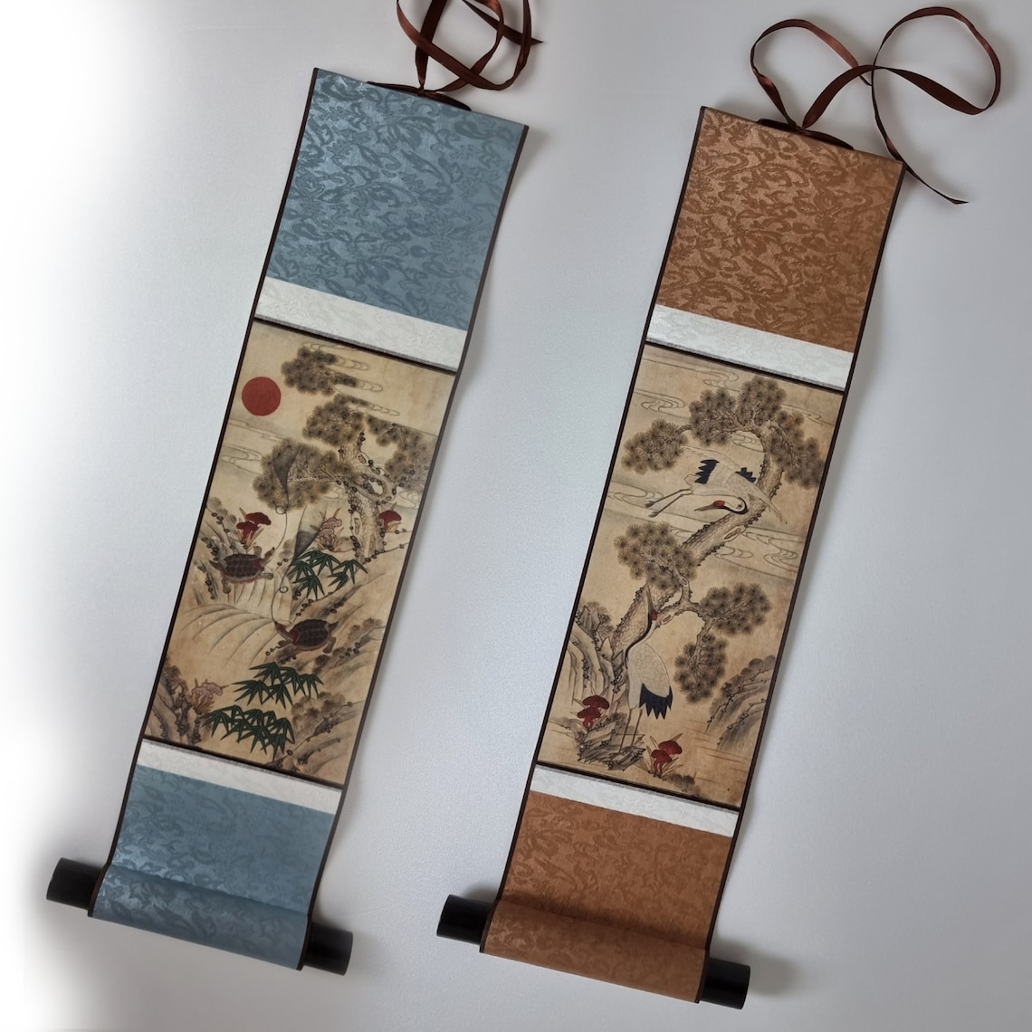 Korean Art Antique Korean Scroll Painting Wall Hanging - Etsy