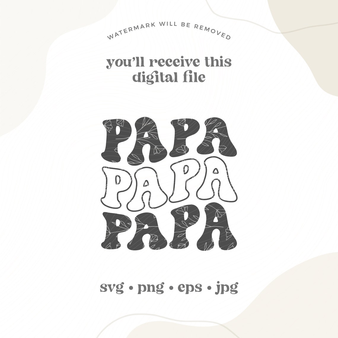 Retro Papa SVG Files Retro Papa Shirt Design Papa - Etsy
