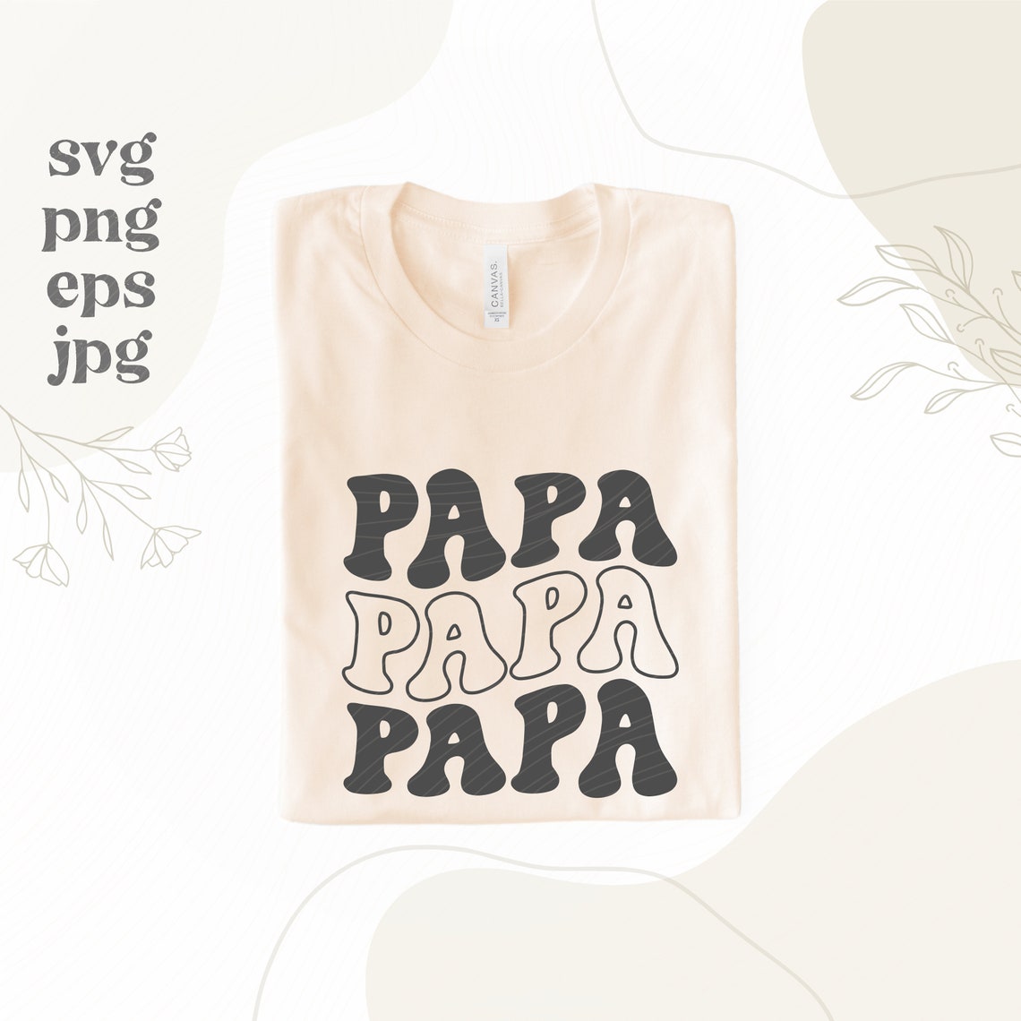 Retro Papa SVG Files Retro Papa Shirt Design Papa - Etsy
