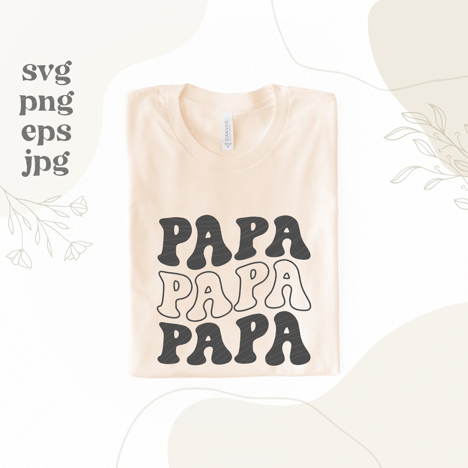 Retro Papa SVG Files Retro Papa Shirt Design Papa - Etsy