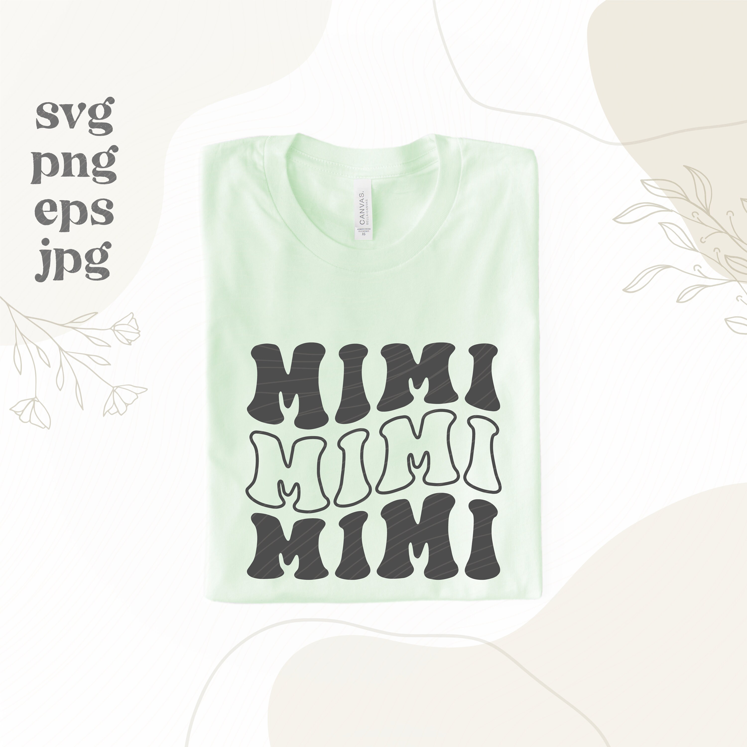 Retro Mimi SVG Stacked Mimi PNG Retro Vintage Mimi Shirt Design Mimi ...