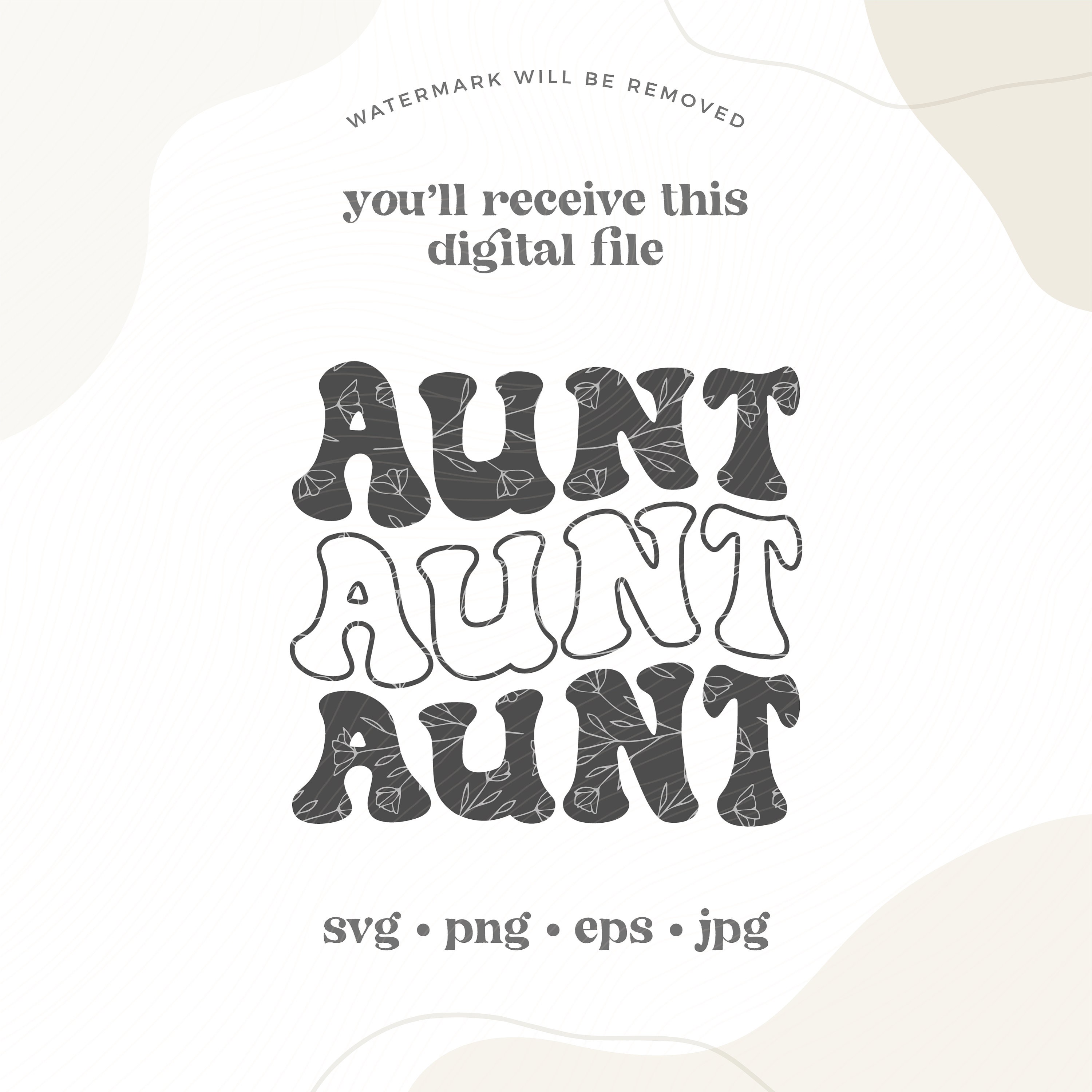 Retro Aunt SVG Boho Aunt Svg for Shirts Retro Auntie Shirt Svg Aunt Svg ...