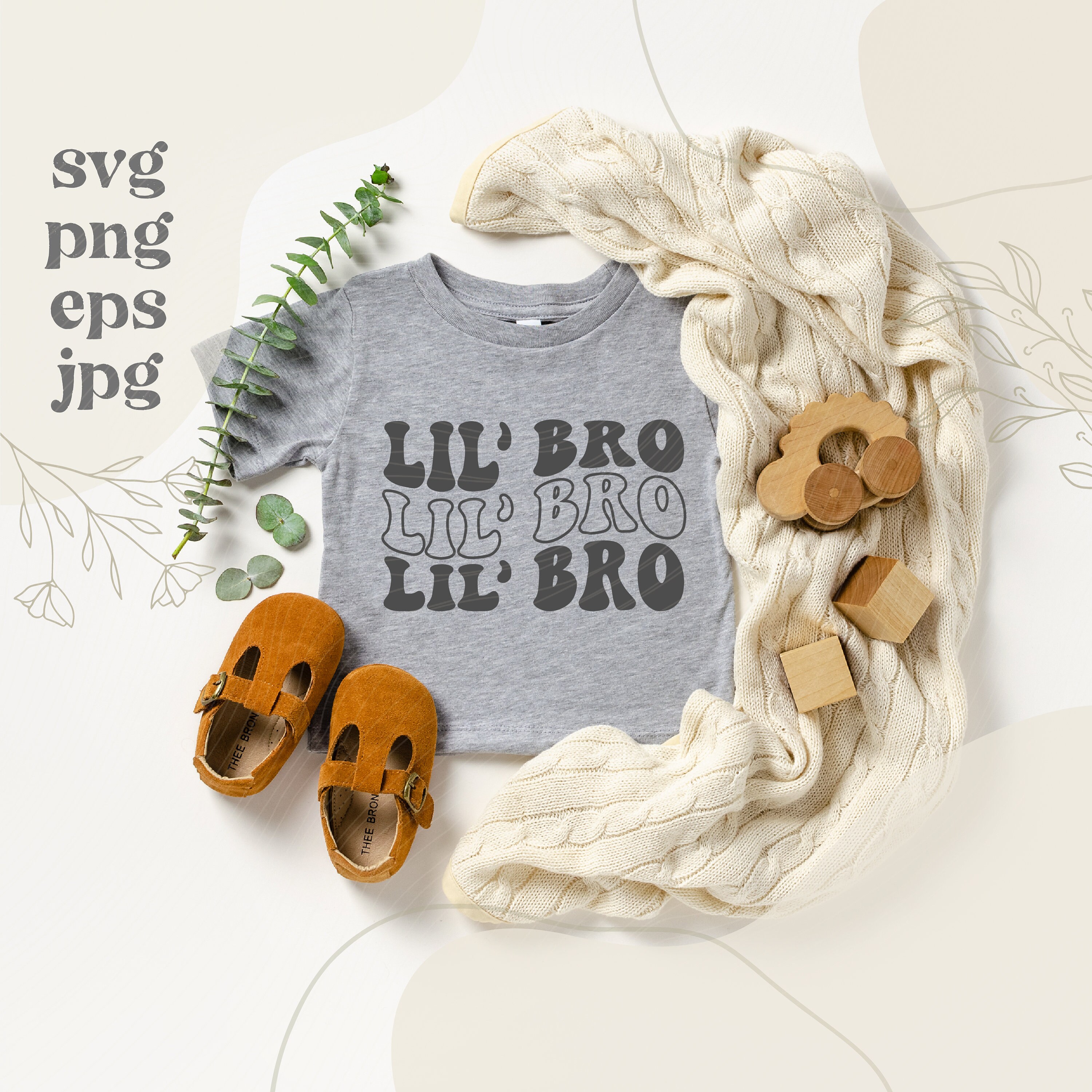 Retro Lil Bro SVG Boho Little Brother Png Retro Brother - Etsy
