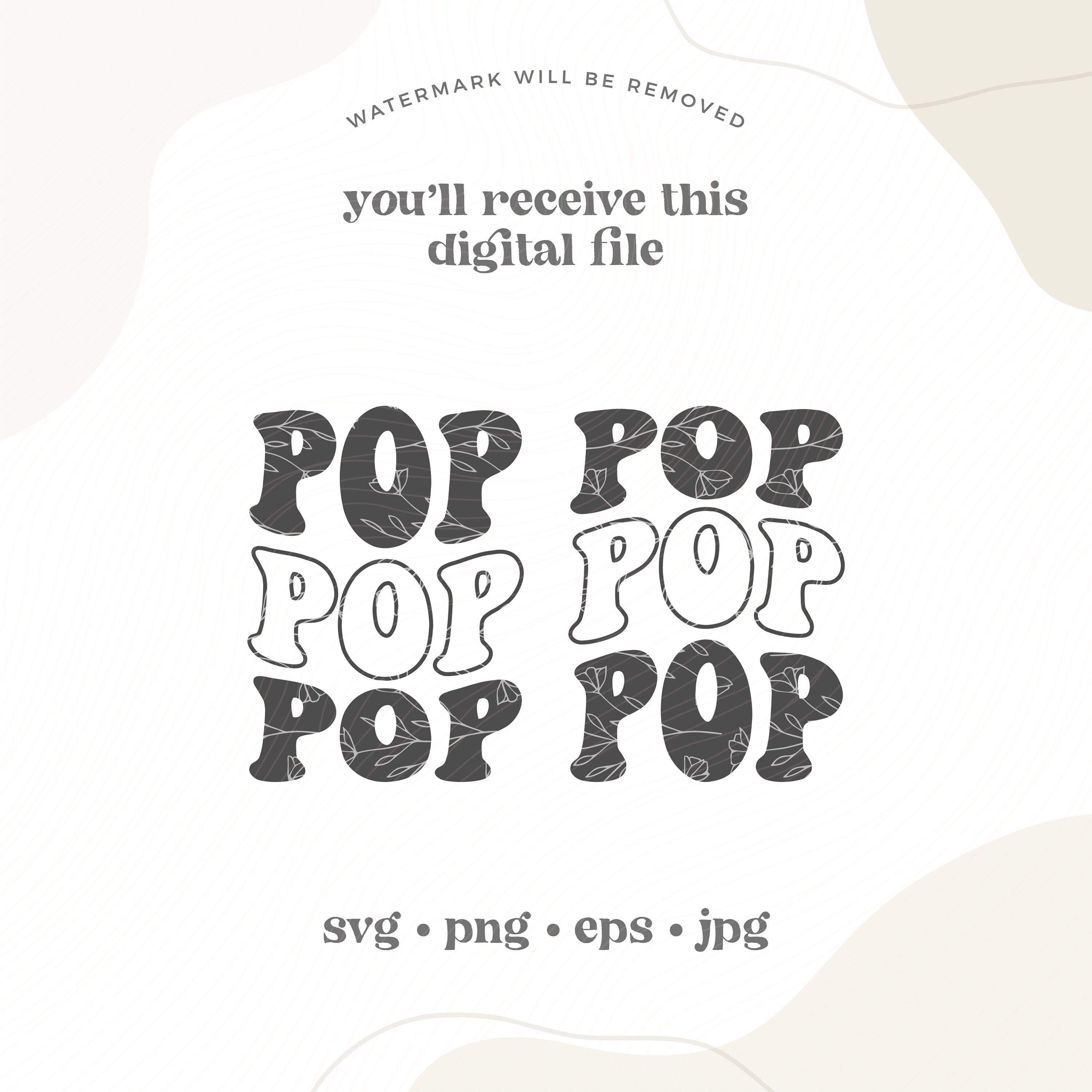 Retro Pop Pop SVG Retro Poppop Shirt Design Poppop Sublimation Stacked ...