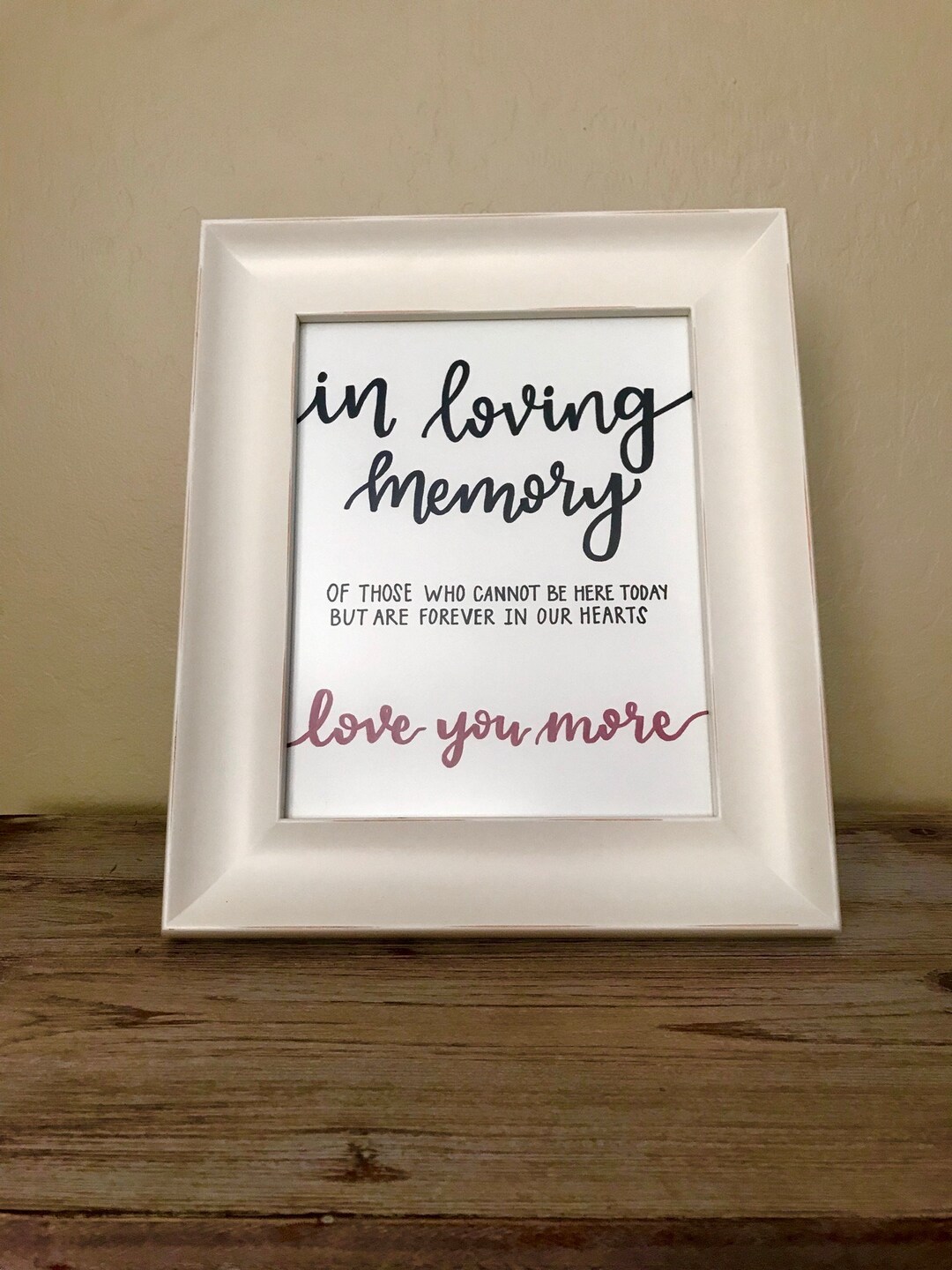 In Loving Memory Wedding Sign, Personalized Wedding Quote and Sign ...