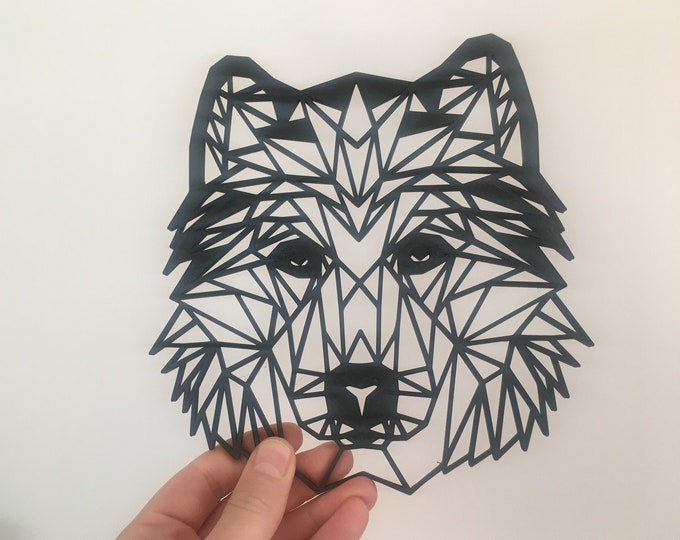 Geometric Siberian Husky Dog Pet Animal Wall Art Decor Hanging ...