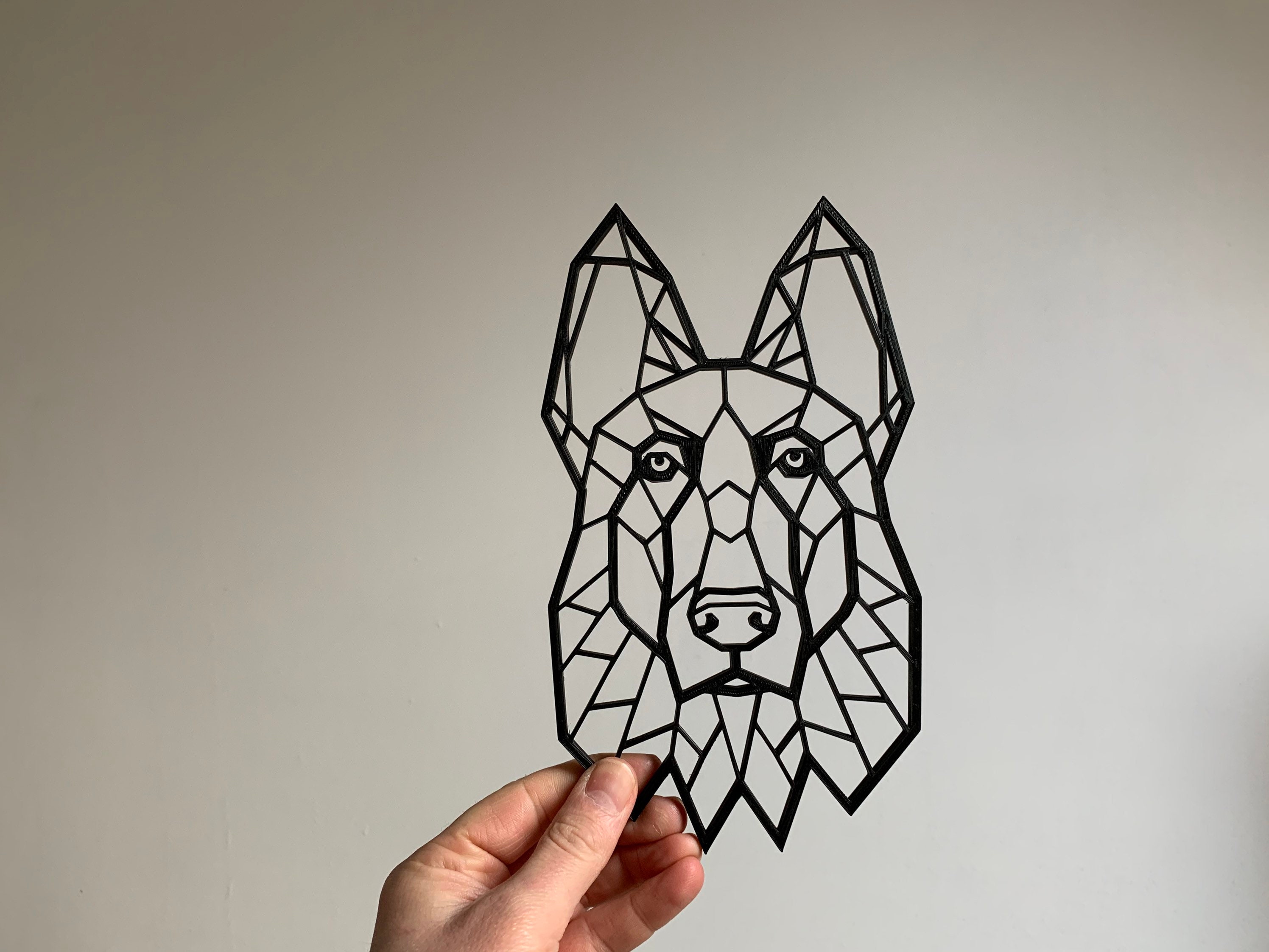 Geometric German Shepherd Alsatian Dog Pet Wall Art Decor | Etsy