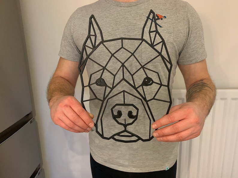 Geometric XL American Bully Dog Pet Wall Art Decor Hanging - Etsy