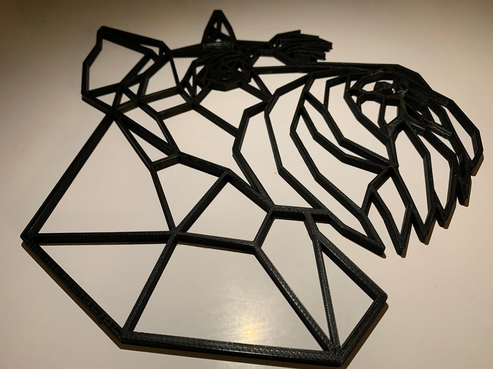 Geometric Schnauzer Dog Pet Head Wall Art Decor Hanging Decoration 3D ...