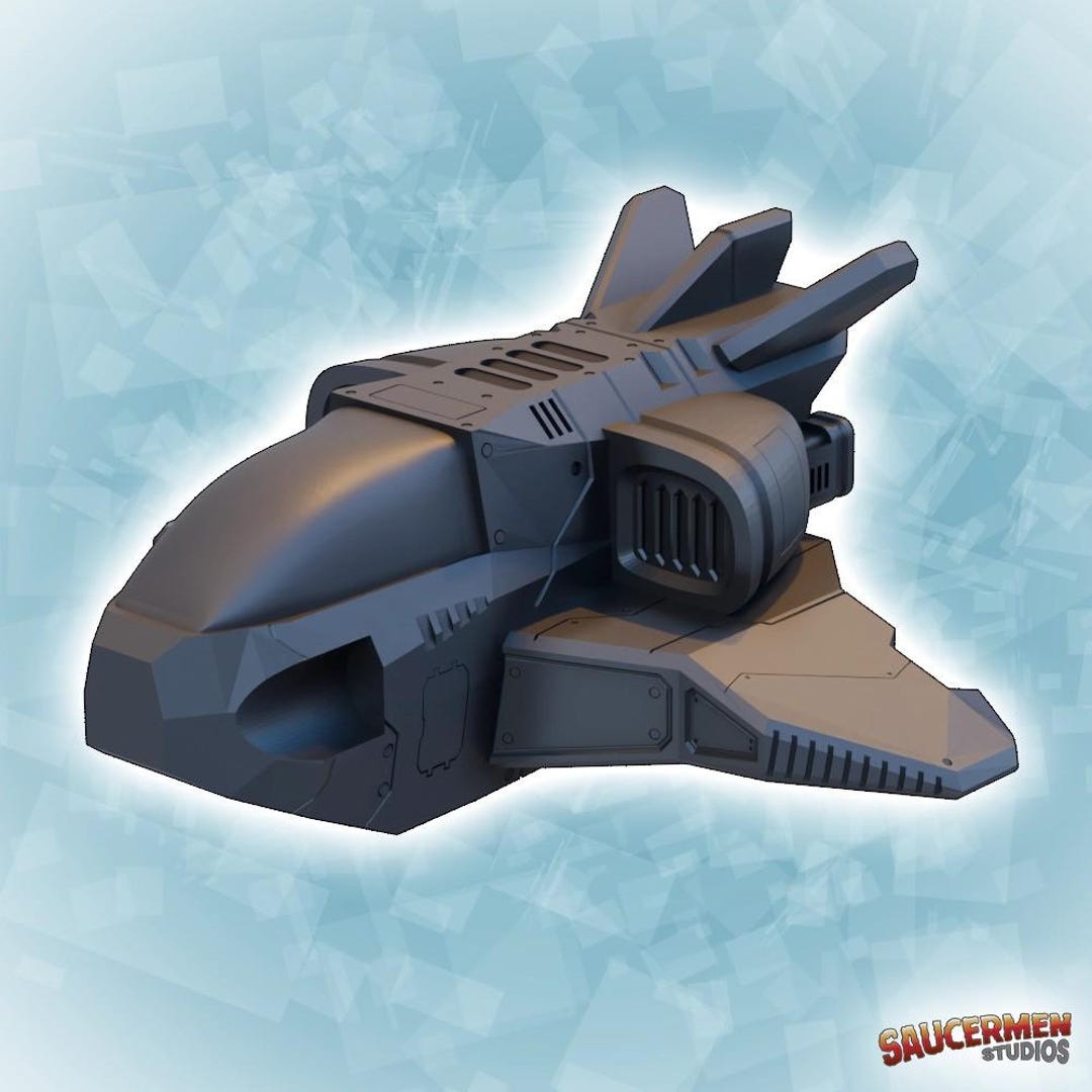 Space Shuttle Starship Spaceship - 2 Pieces - Sci-fi Scatter Terrain ...