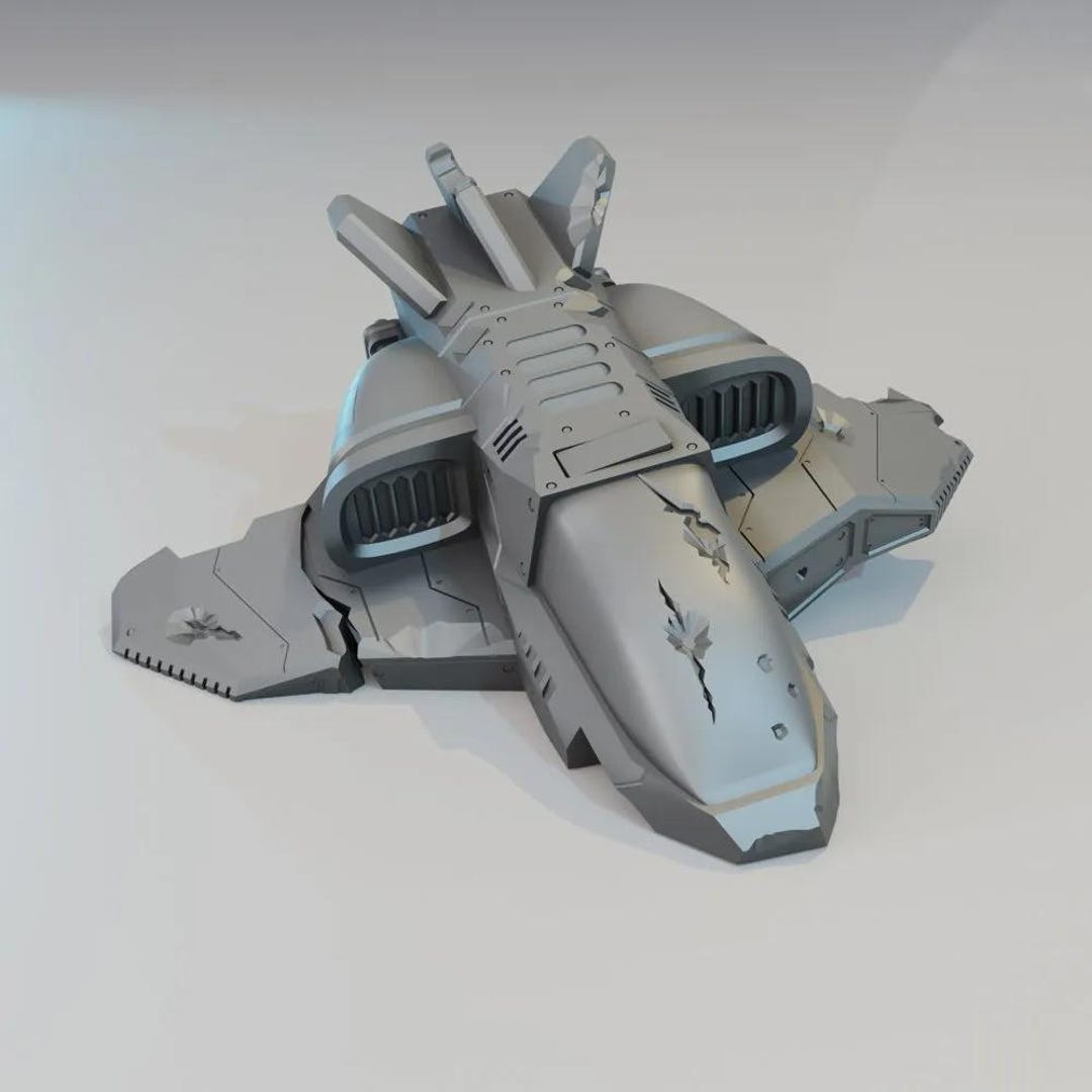Crashed Space Shuttle Starship Spaceship - Sci-fi Scatter Terrain ...