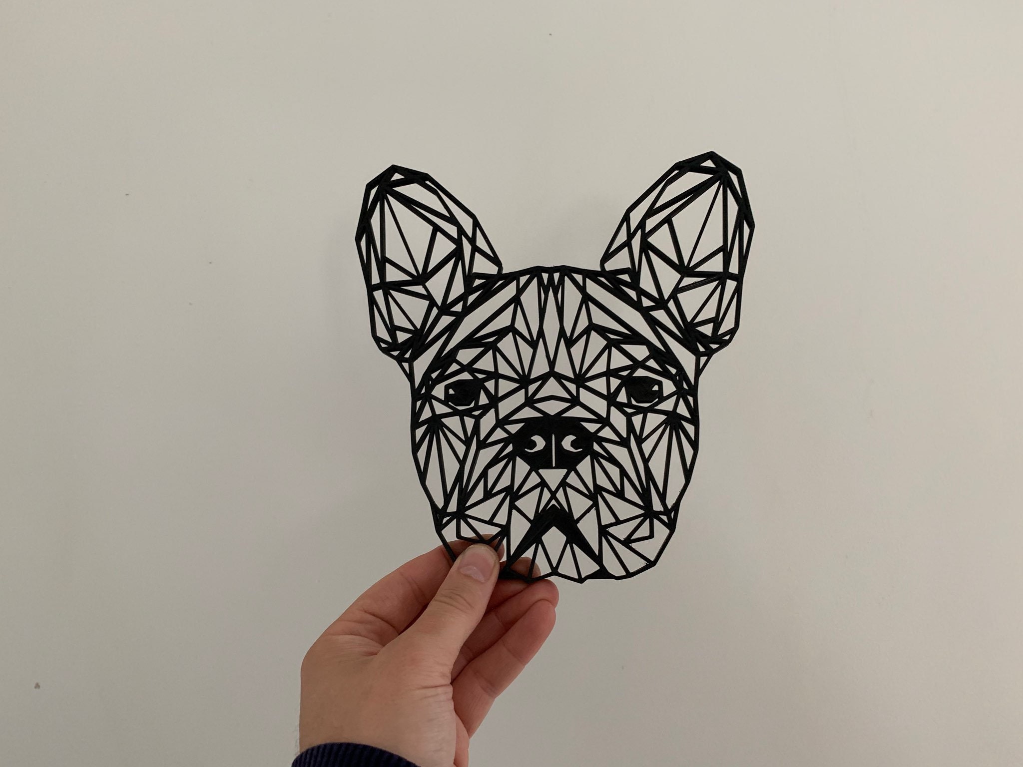 Geometric French Bulldog Hanging Wall Art Signs Wall Hangings Wall ...
