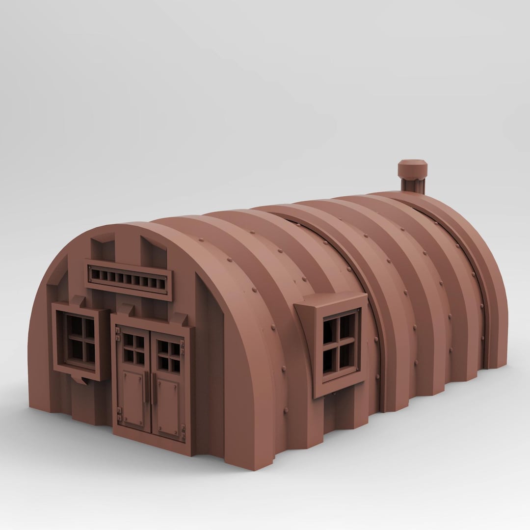 OO Gauge Nissen Hut – 3D Printed Military Barracks Wargaming Terrain ...