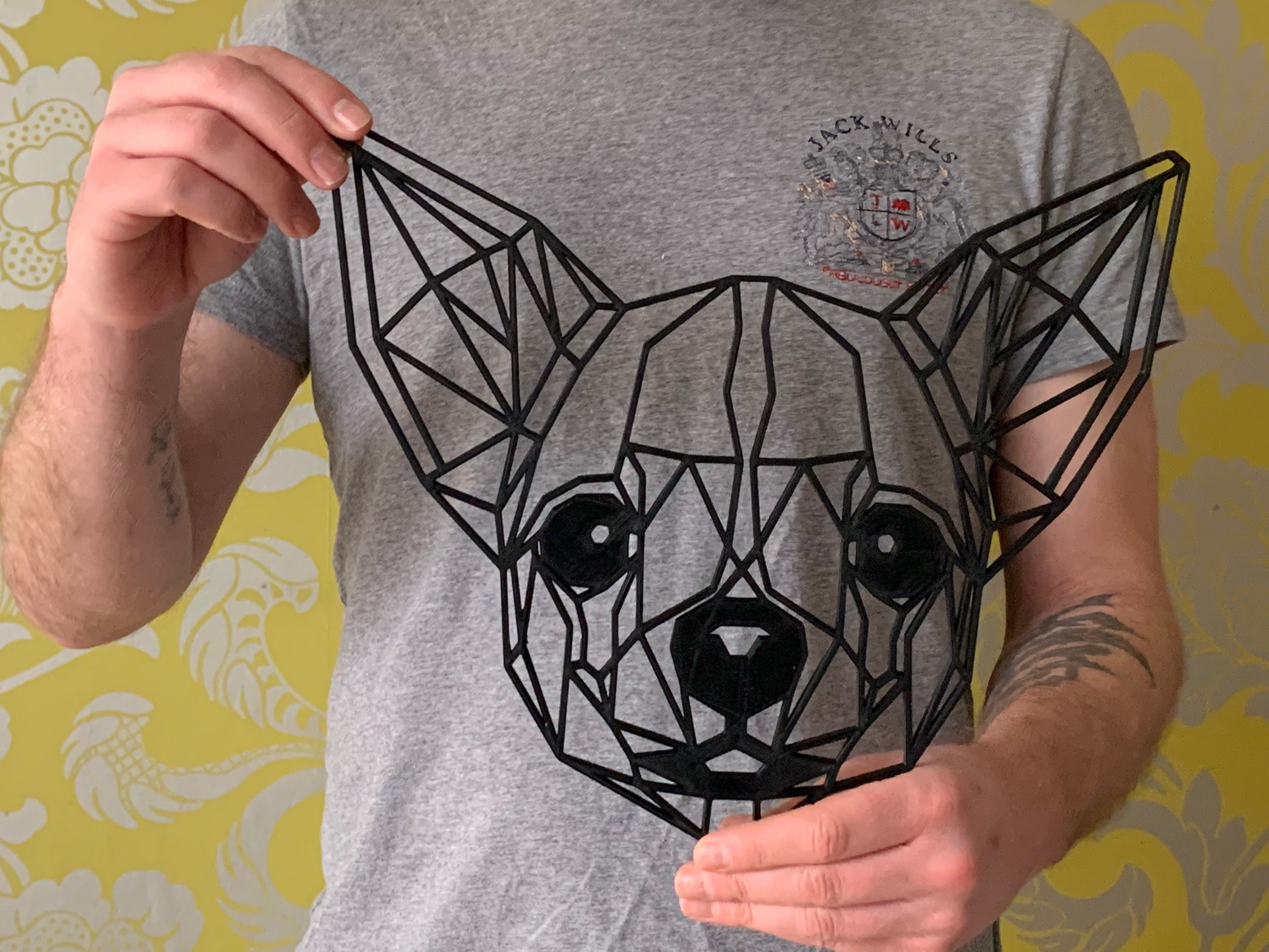 Geometric Chihuahua Dog Pet Wall Art Decor Hanging 300mm X - Etsy UK