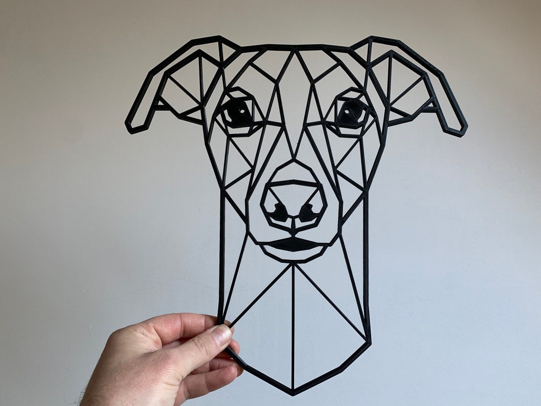 Geometric Whippet Greyhound Dog Pet Wall Art Decor Hanging Decoration ...