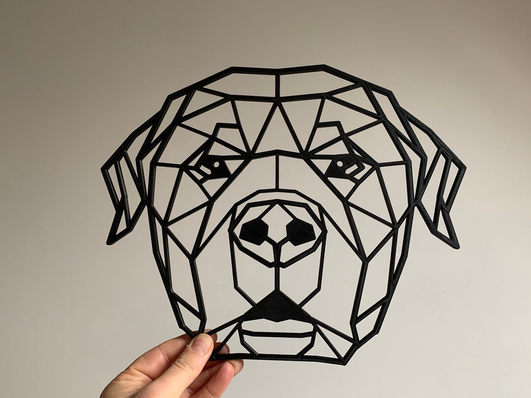 Geometric Rottweiler Dog Pet Wall Art Decor Hanging Decoration 3D ...