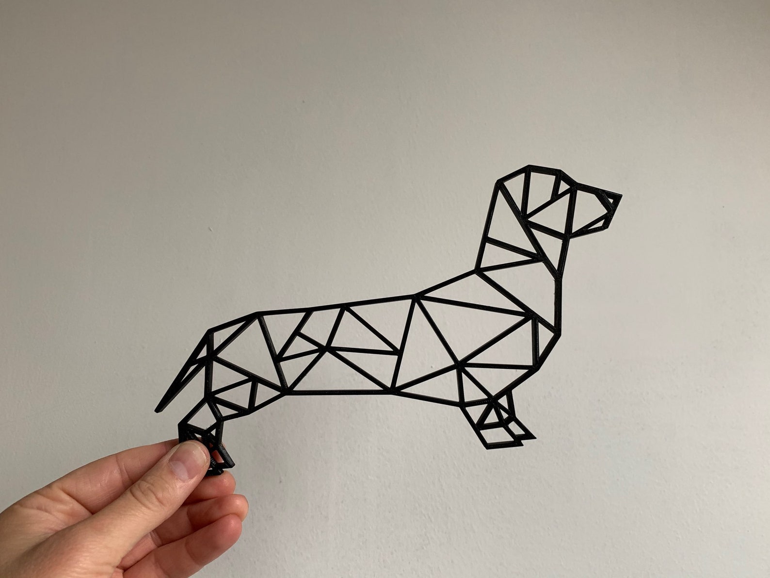 Origami Geometric Sausage Dog Dachshund Pet Wall Art Hanging - Etsy UK
