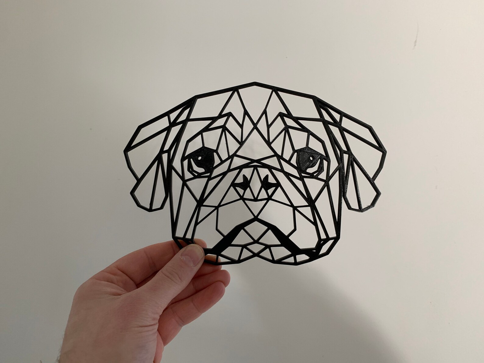 Geometric Pug Dog Pet Wall Art Decor Hanging Decoration 3D - Etsy