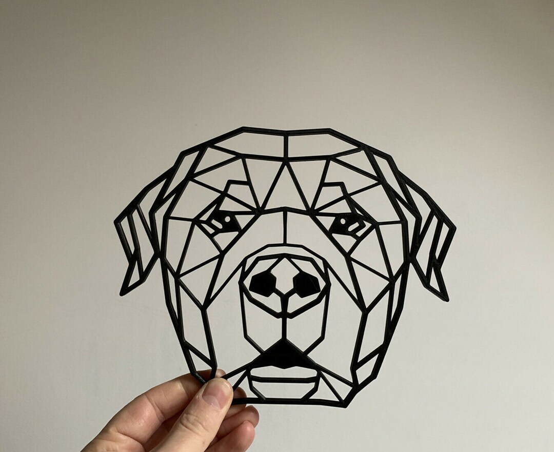Geometric Rottweiler Dog Pet Wall Art Decor Hanging Decoration 3D ...