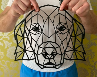 Geometric Labrador Retriever Dog Pet Wall Art Decor Hanging - Etsy UK