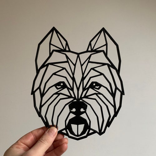 Geometric West Highland Terrier Westie Pet Dog Wall Art Decor - Etsy UK
