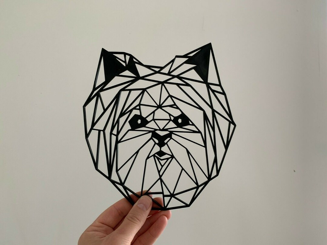 Geometric Yorkshire Terrier Yorkie Dog Pet Animal Wall Art Decor ...