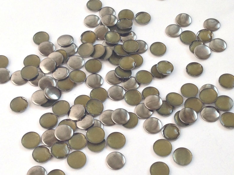 100pcs X Hot Fix Iron on Round Metal Nail Head Studs Flat Beads for ...