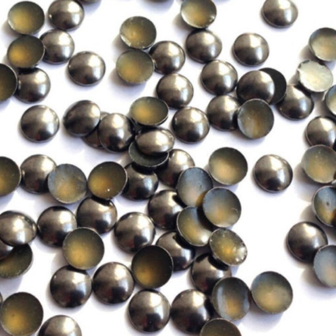 100pcs Iron-on Hot Fix Metal Dome Stud Round Nail Head Bead for ...