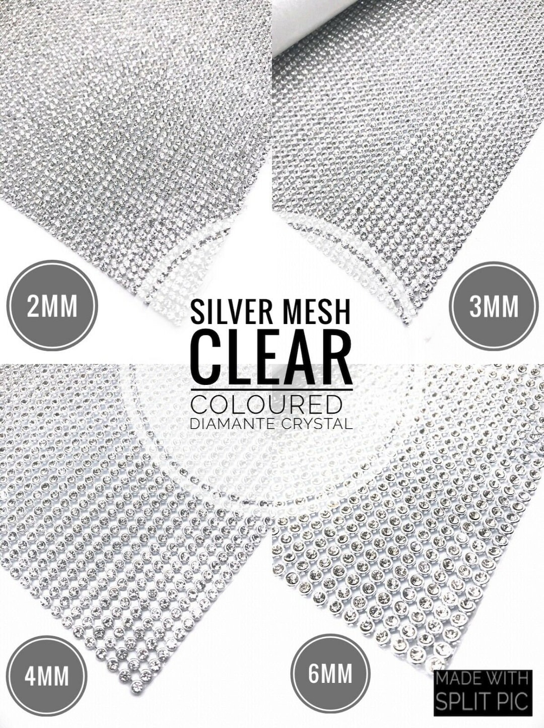 Clear Crystal Silver Iron on Diamante Transfers Strips Hot Fix ...