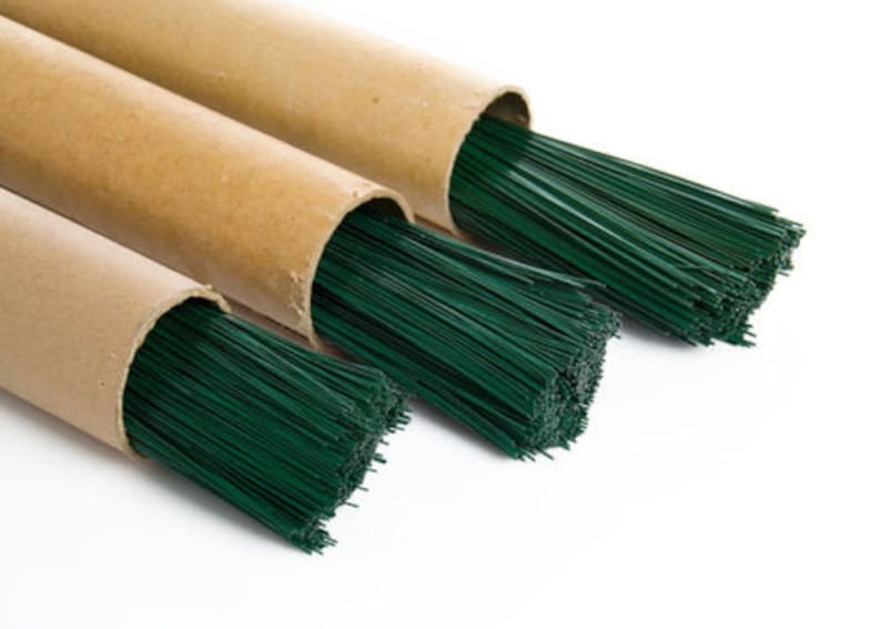 22 Gauge & 10 Inch Florist Green Stub Wire for Home Decoration Garden ...