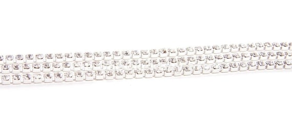 SS8 X 2m Silver Rhinestone Chain Crystal Diamante Diamond Rope | Etsy