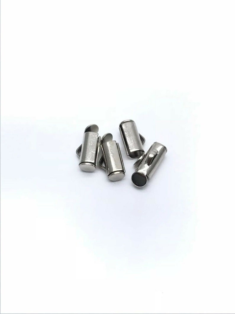 Slide on End Clasp Tubes Slider End Caps in Silver Gold for Jewellery ...