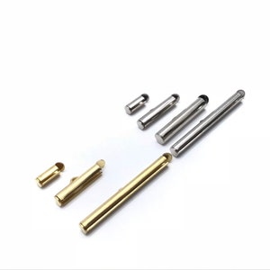 Slide on End Clasp Tubes Slider End Caps in Silver Gold for Jewellery ...