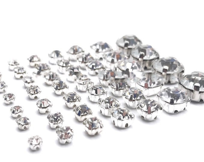 AAA Grade Sew on Clear Crystal Rhinestone Diamond for Crafts Party Wear ...