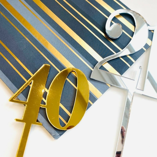 Number Cake Topper - Etsy