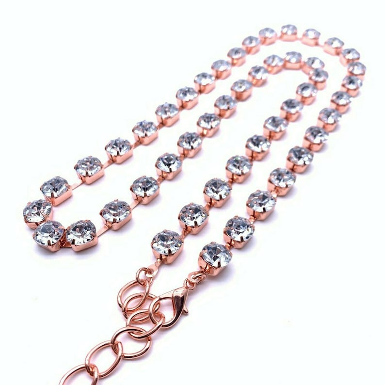 Diamante Diamond Rose Gold Waist Chain Belt Women Girls Party Wear ...