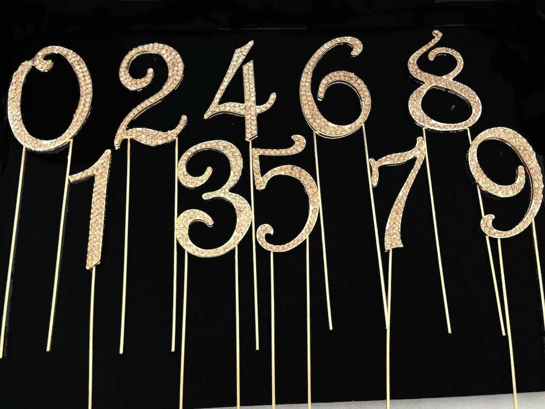 Diamante Rhinestone Cake Pick Topper for Birthday Party Celebration ...