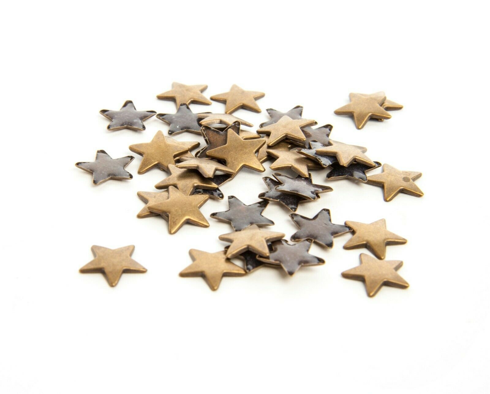 50pcs X Iron on Hot-fix Metal Star Stud Bead Rivets for Belts Shoes ...